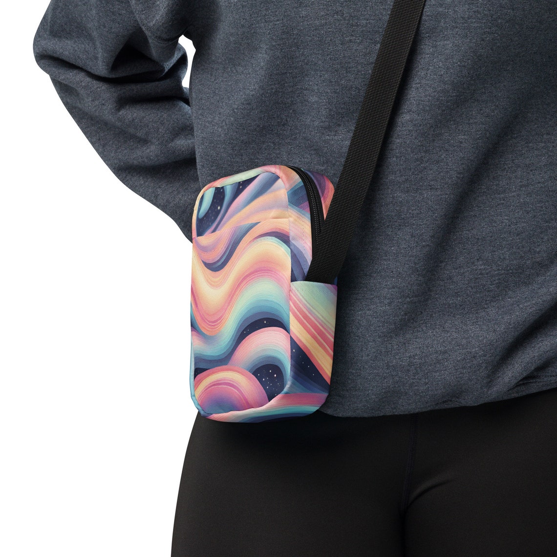 Celestial Utility Crossbody Bag Cute Milky Way Sling Canvas Tote ...