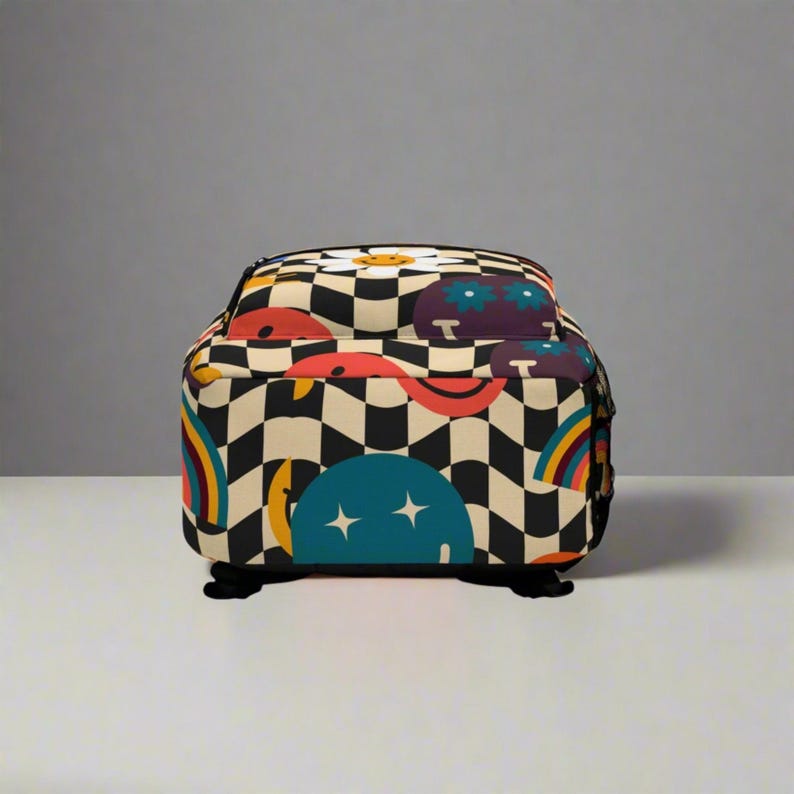 Checkerboard Backpack, Retro Checkered School Bag, Perfect Travel ...