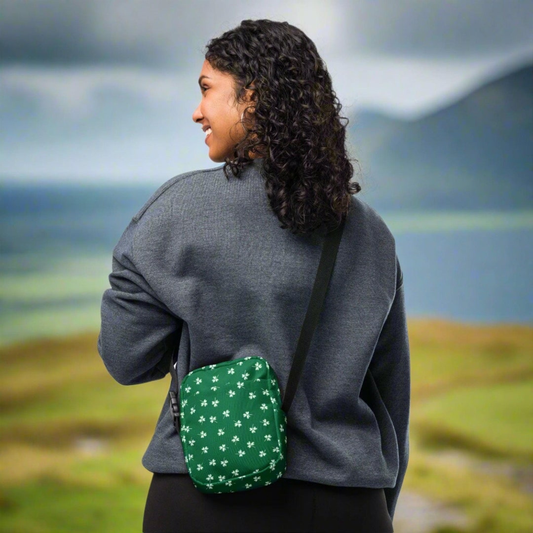 St Patricks Day Tote, Shamrock Fanny Pack, Green Crossbody Bag, Waist ...