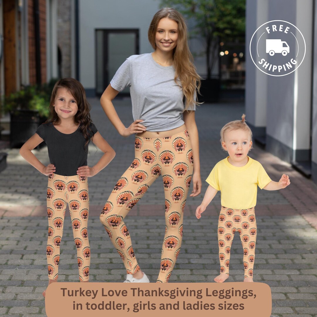 Thanksgiving Legging, Turkey Day Tights, Turkey Trot Outfit, Yoga Pants ...