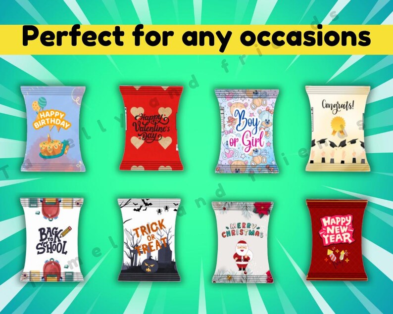 Paper Crimper Effect PNG: Chip Bag Party Favor (digital Download) - Etsy