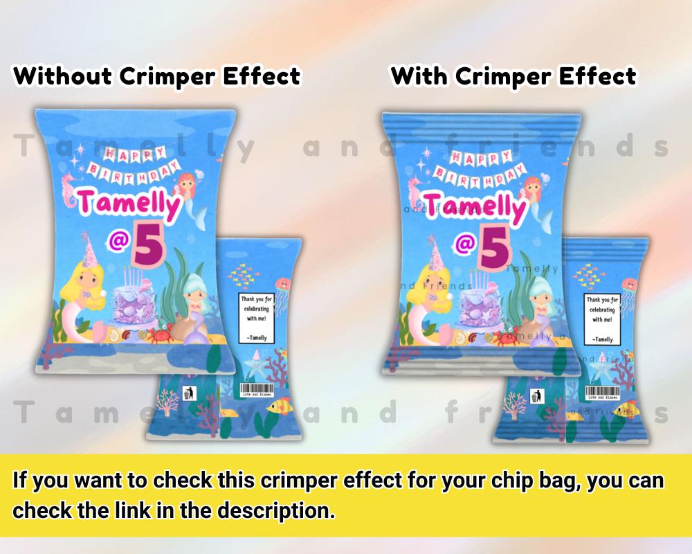Custom Chip Bag Template: Party Favor Loot Bag (letter Size) (digital ...