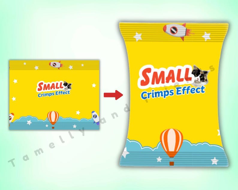 Paper Crimper Effect PNG: Chip Bag Party Favor (digital Download) - Etsy