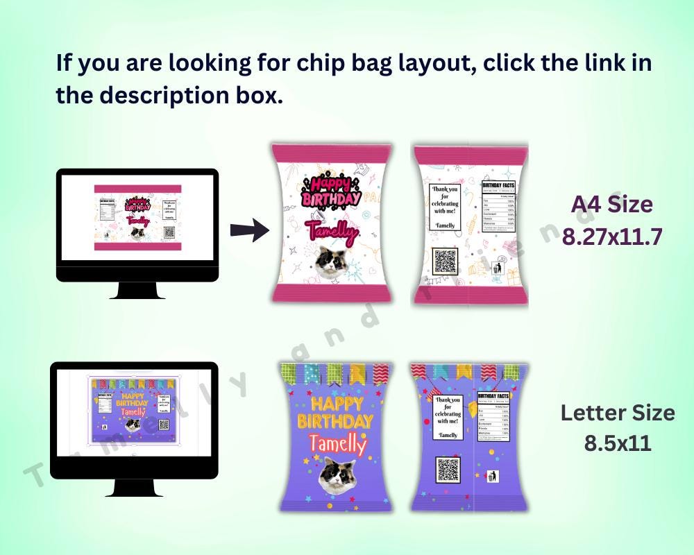 Paper Crimper Effect PNG: Chip Bag Party Favor (digital Download) - Etsy