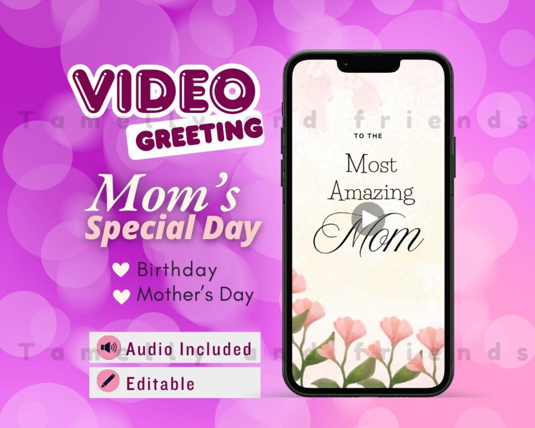 Best Gift for Mom, Digital Card, Video Greeting Card, Happy Mother's ...