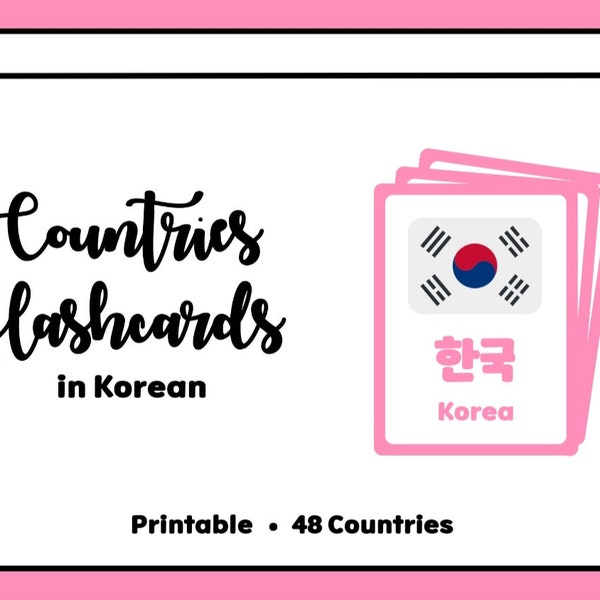 Korean Flashcards - Etsy