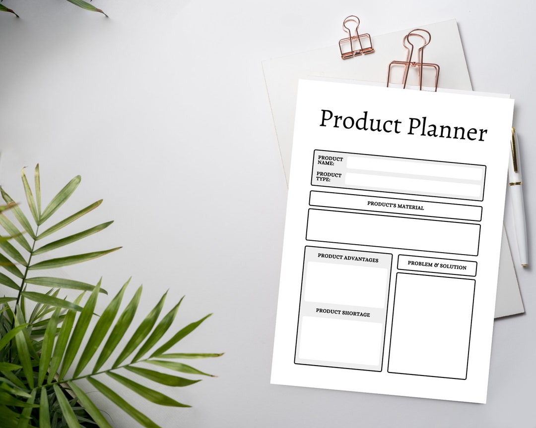 Product Plannerprintable Product Planner || Inventory Tracker Template ...