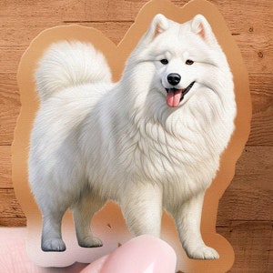 Samoyed Sticker, Adorable Pet Stickers for Laptops, Premium Quality ...