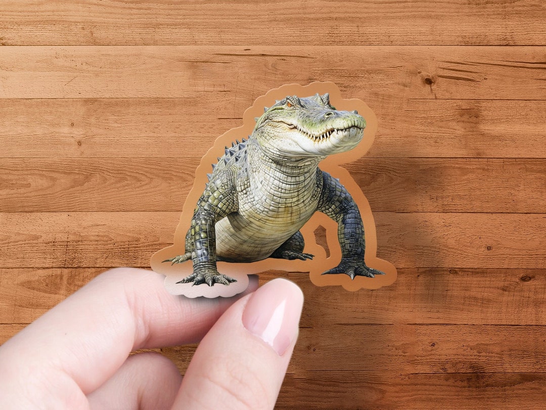 Crocodile Sticker, Cute Animal Decal, Laptop, Car, Water Bottle ...