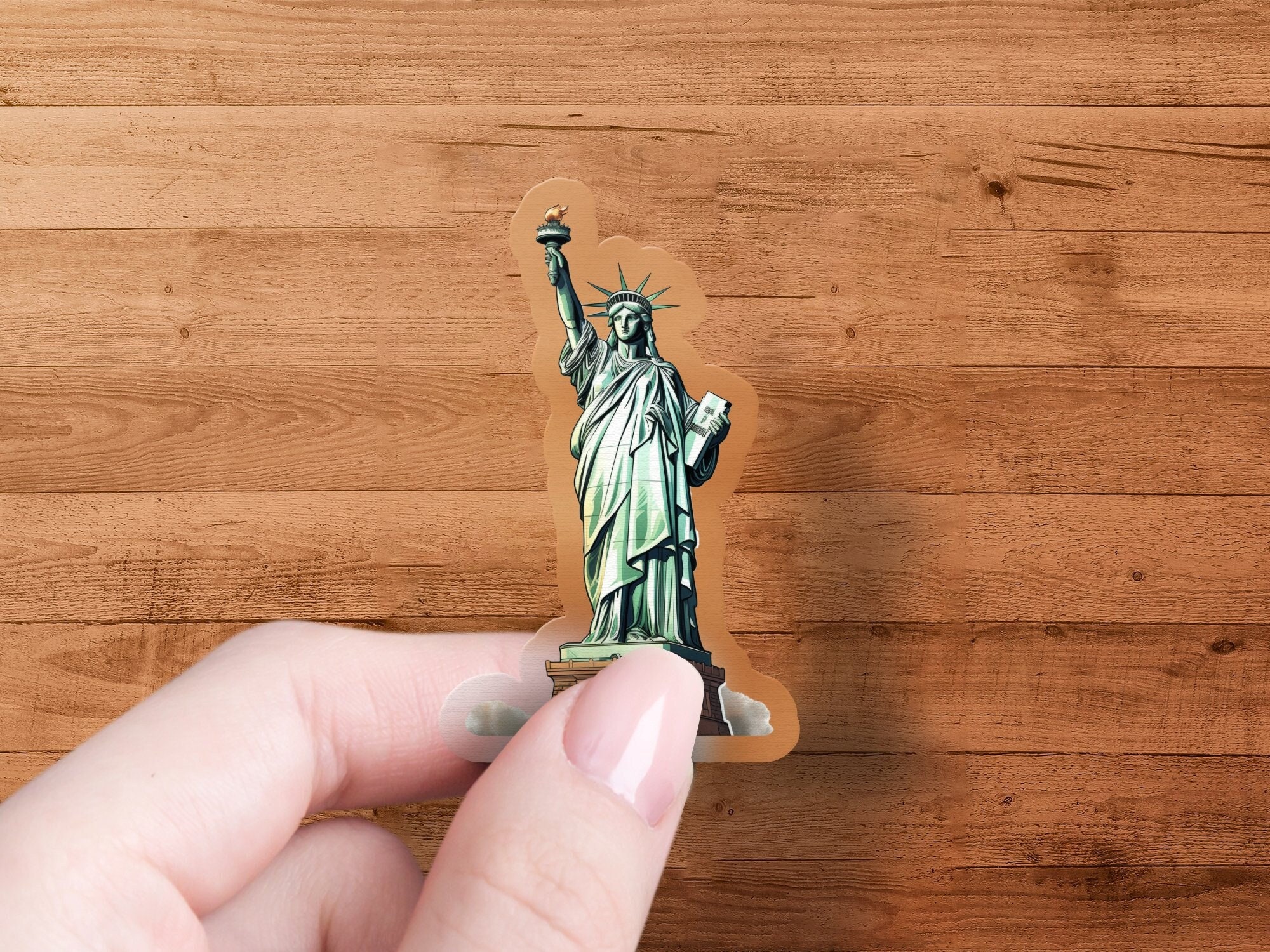 Statue of Liberty Sticker, Travel Decal, Laptop, Car Window Decal ...