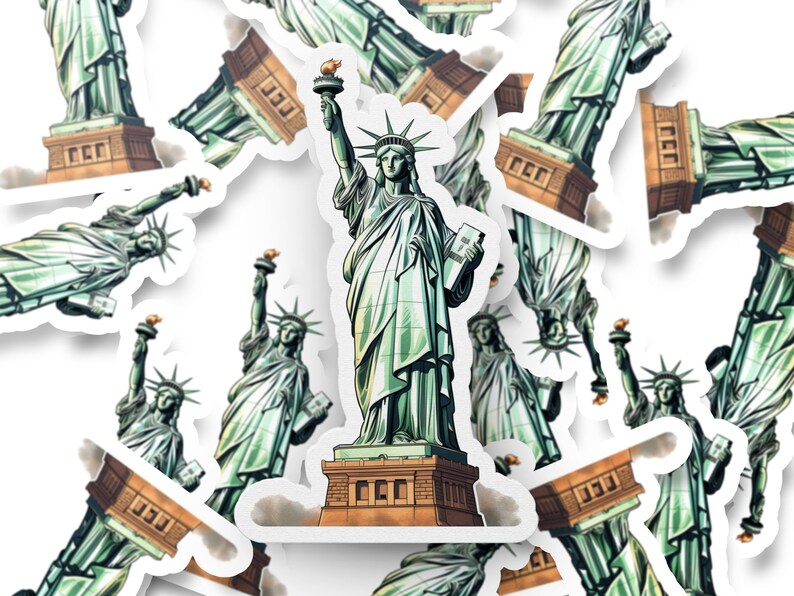 Statue of Liberty Sticker, Travel Decal, Laptop, Car Window Decal ...