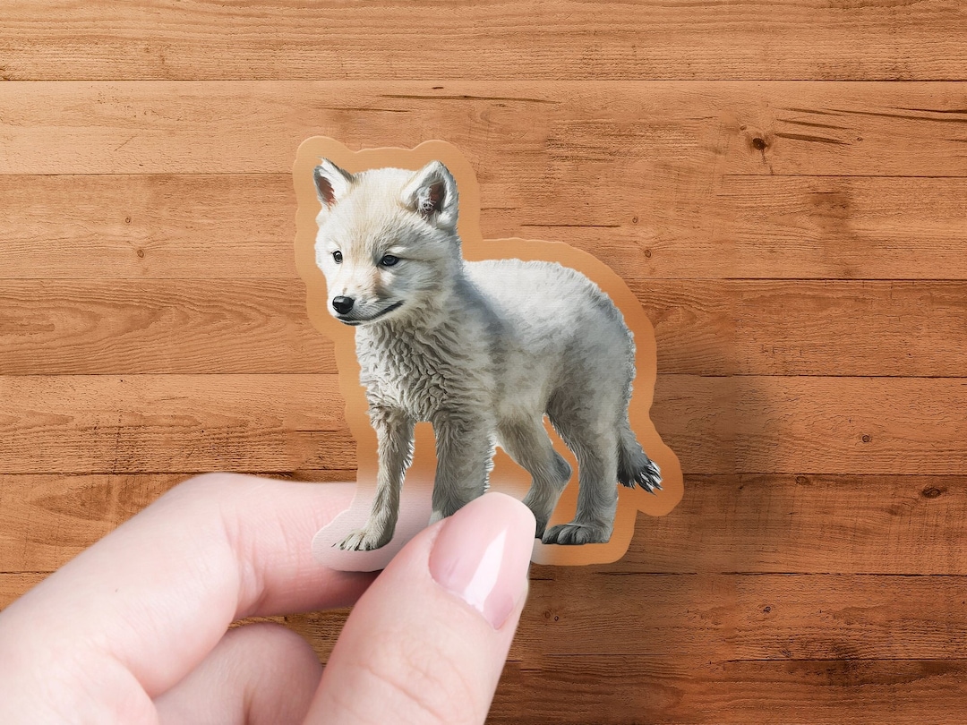 Artic Wolf Sticker, Arctic Wolf Vinyl Decal, Laptop and Water Bottle ...