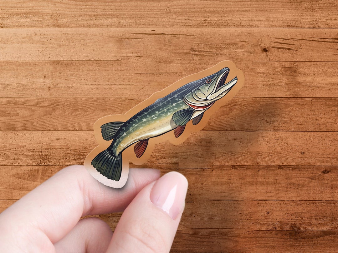 Northern Pike Sticker Animal Decal Laptop Car Window Decal - Etsy