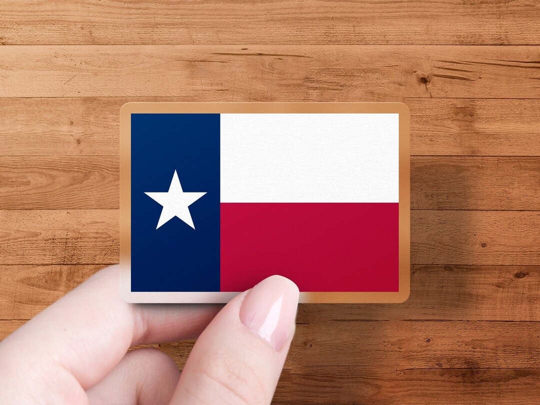 Texas Flag Sticker, Waterproof Vinyl State Decal, Laptop and Water ...