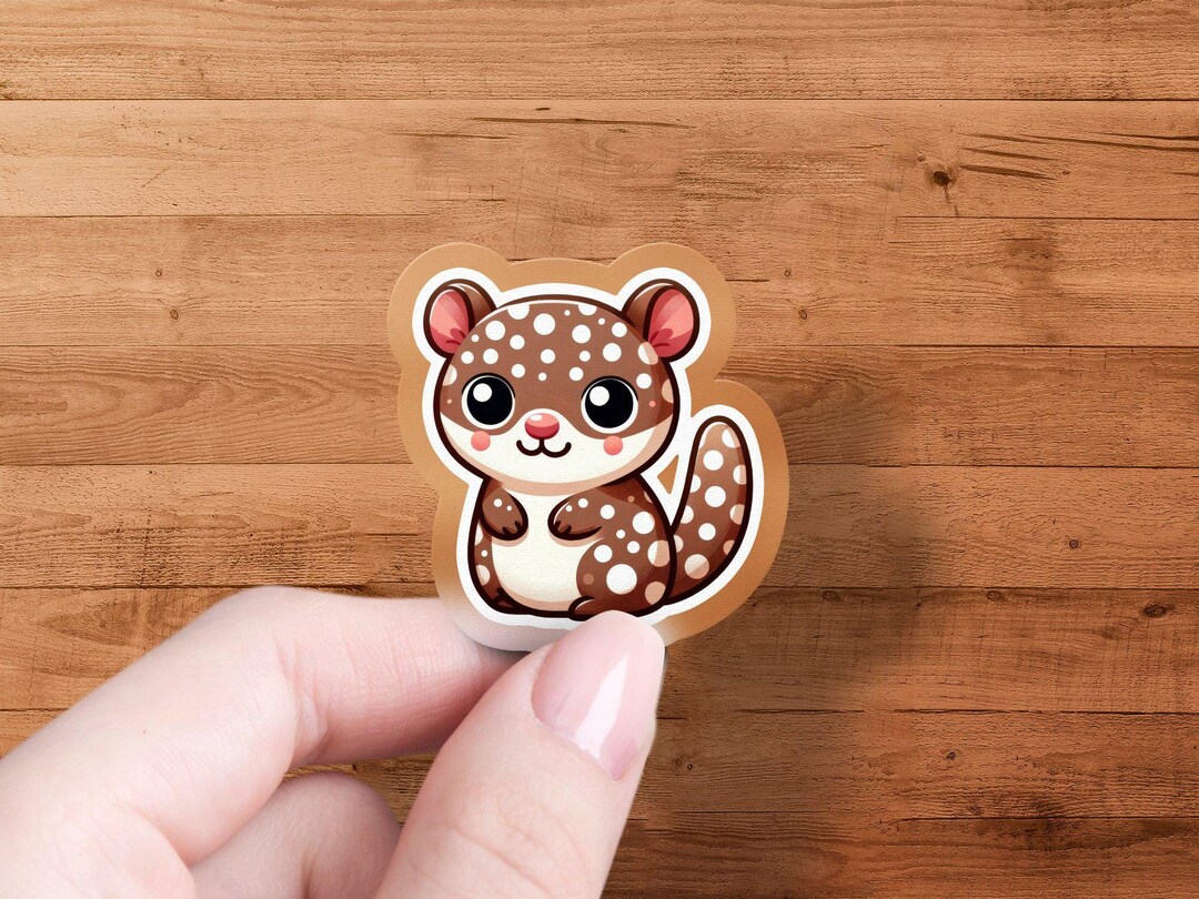 Cute Kawaii Quoll Animal Sticker, Adorable Quoll Character Sticker, Fun ...