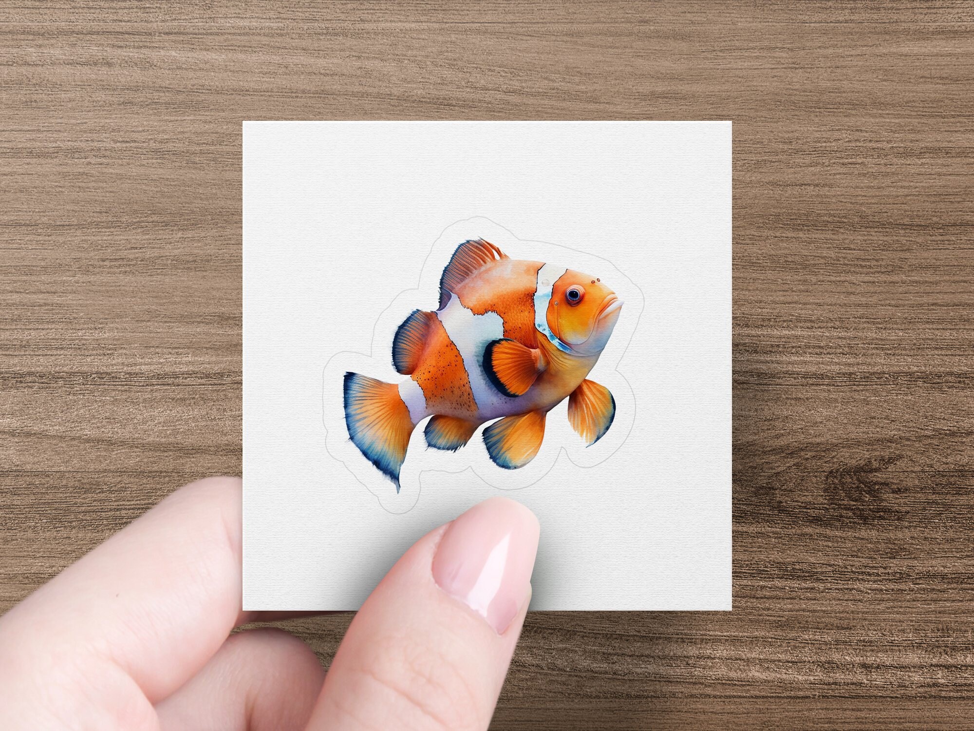 Clown Fish Sticker, Ocean Decal, Ocean Animals Stickers, Ocean Themed ...