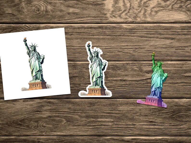 Statue of Liberty Sticker, Travel Decal, Laptop, Car Window Decal ...