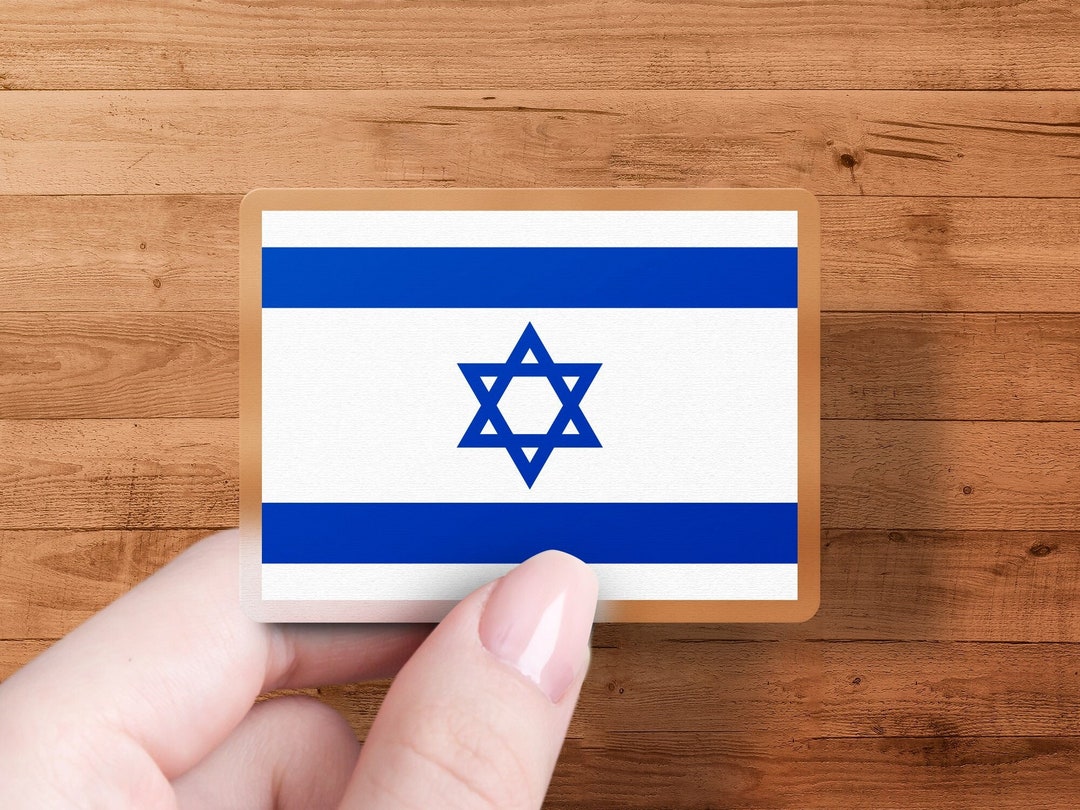 Israel Flag Sticker, Vinyl Country Decal for Laptop, Notebook, Water ...