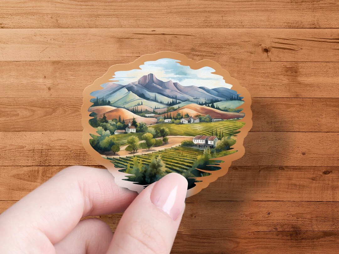The Napa Valley Wine Country Sticker, Travel Decal, Car Window Decal ...