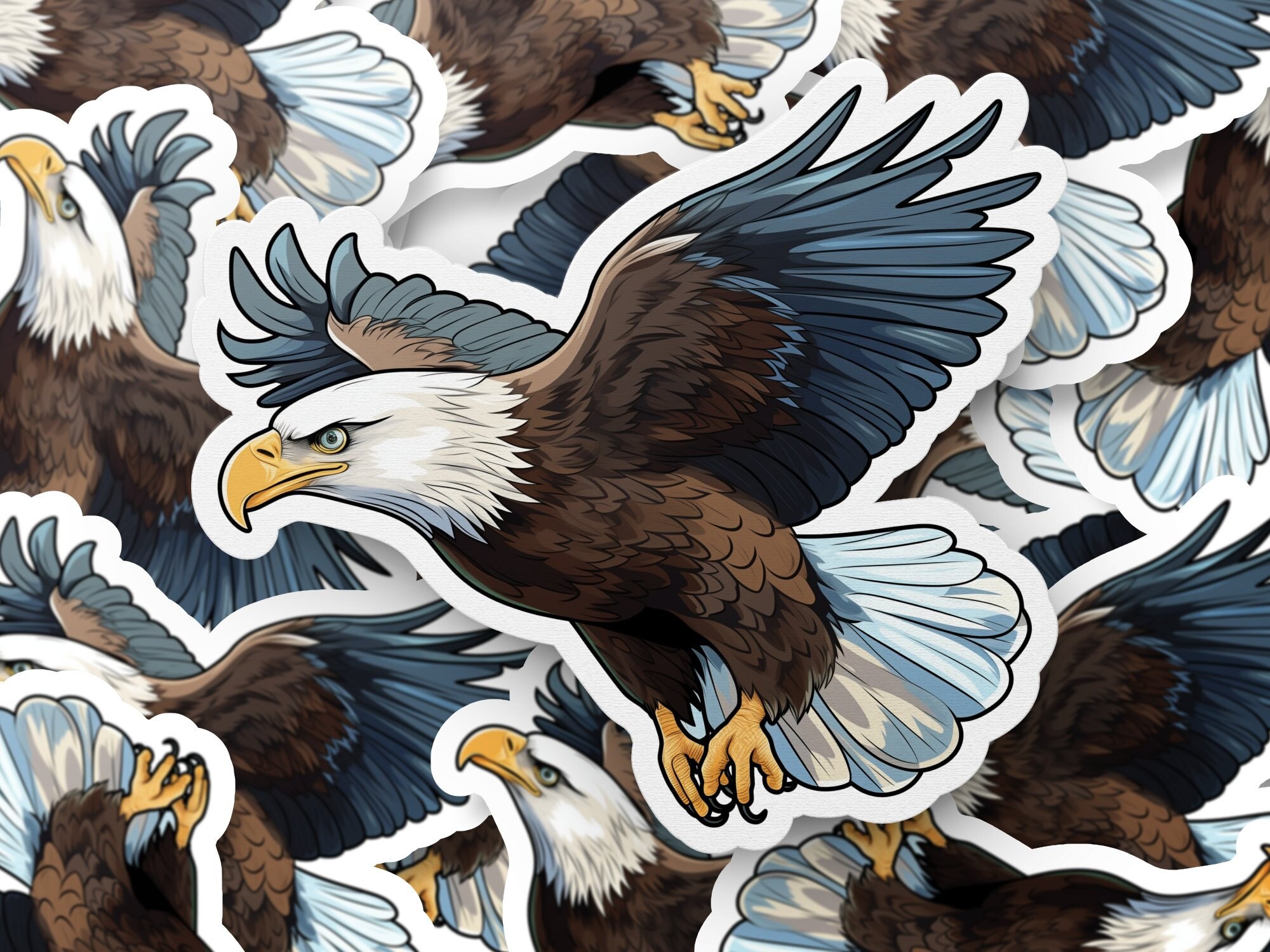 Bald Eagle Sticker, Bird Watcher Decal, Laptop, Car Window Decal, Water ...