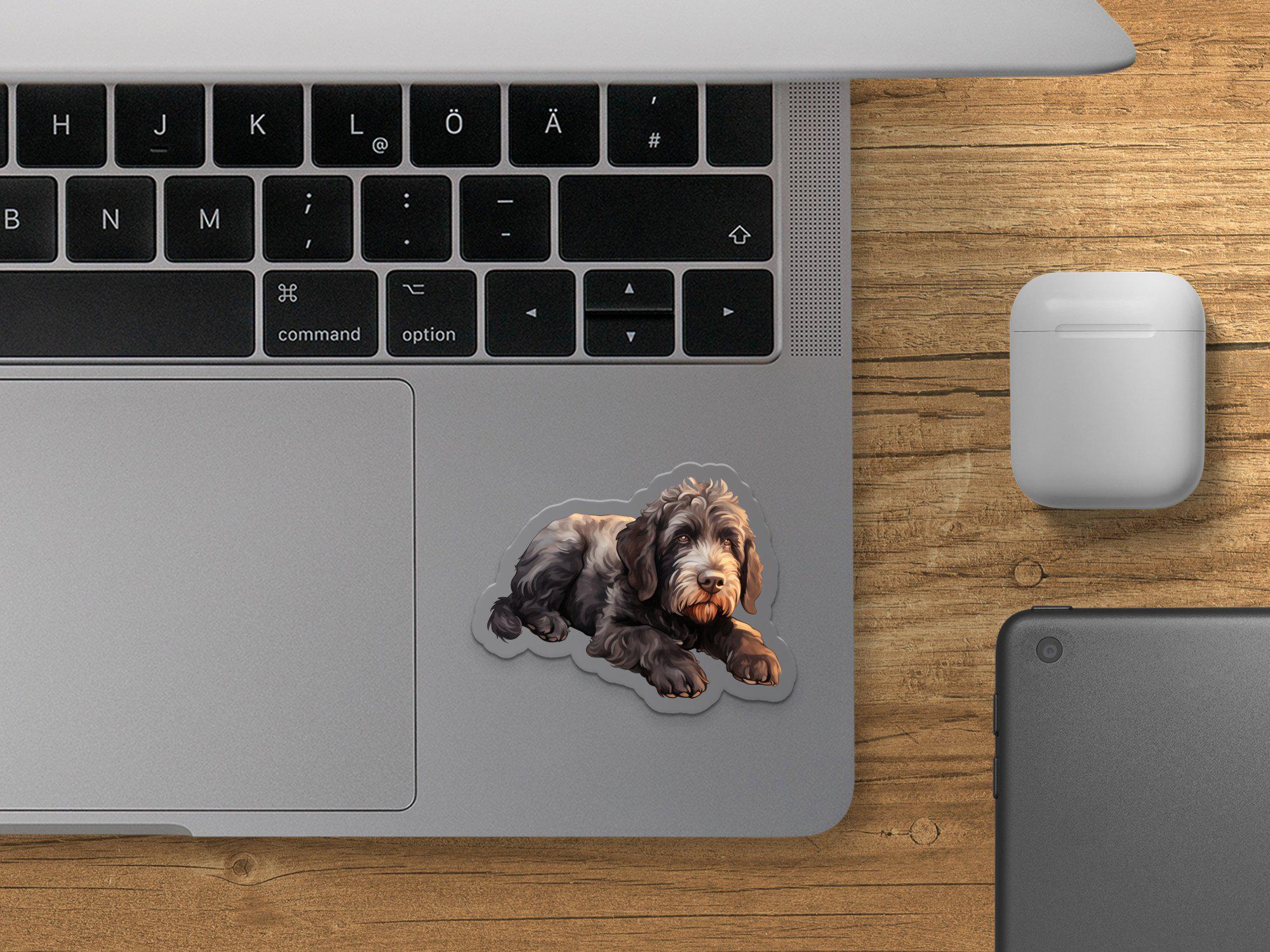 Portuguese Water Dog Sticker, Cute Dog Decal, Vinyl Waterproof Laptop ...