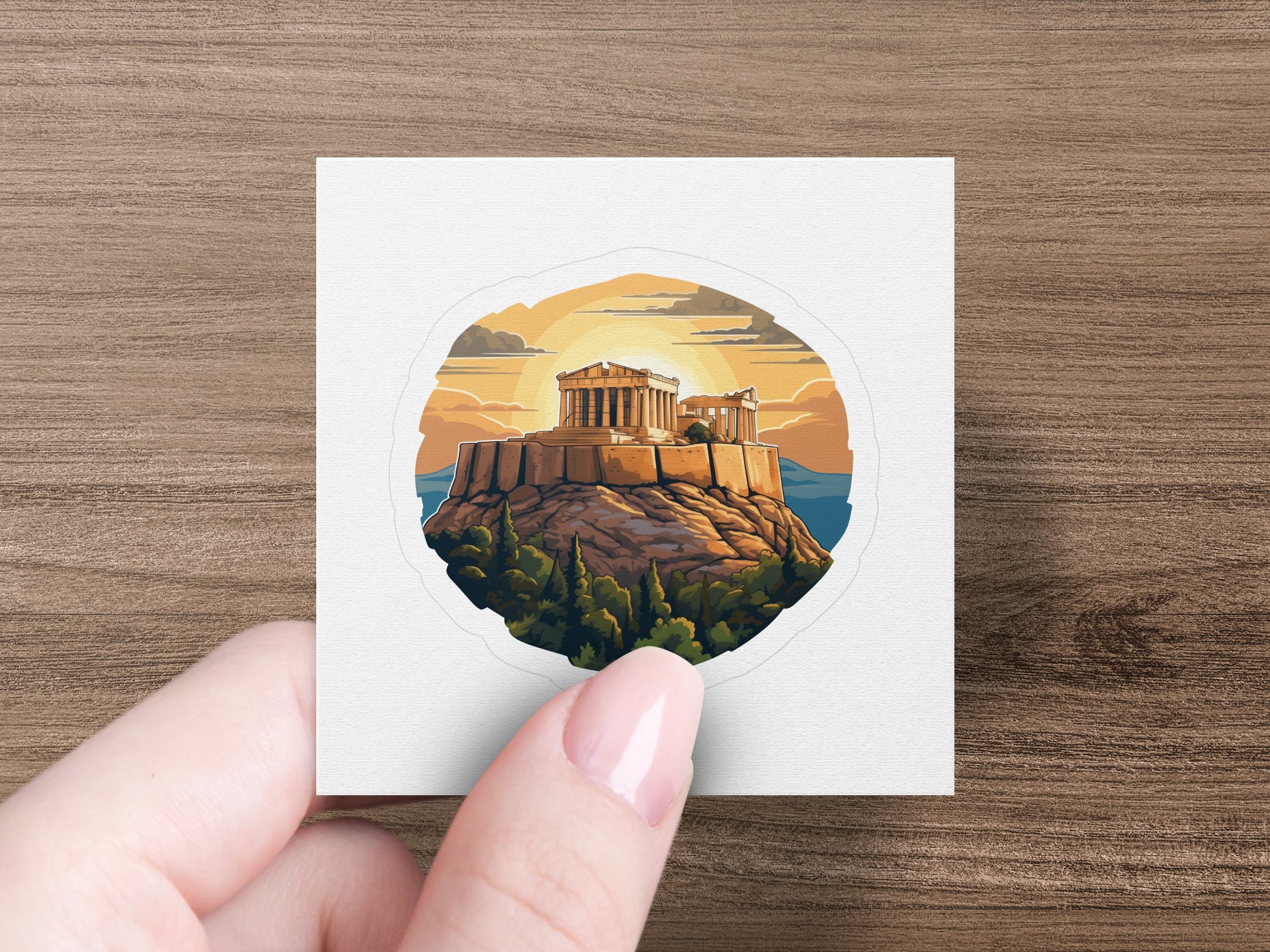 Acropolis of Athens Sticker Travel Decal Laptop Car Window - Etsy