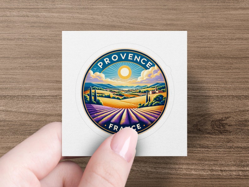 Provence France Landscape Sticker, Vibrant Lavender Fields, Travel ...