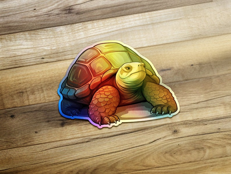 Galapagos Tortoise Sticker, Animal Decal, Laptop, Car Window Decal ...