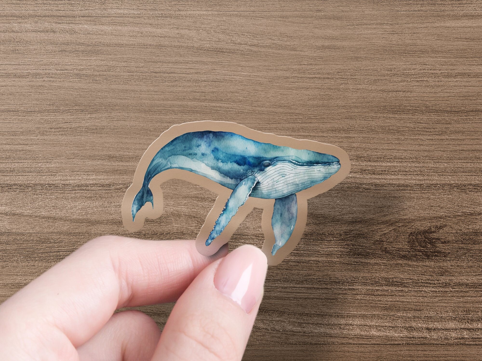 Blue Whale Sticker Vinyl Decal Sea Animal Sticker Premium - Etsy