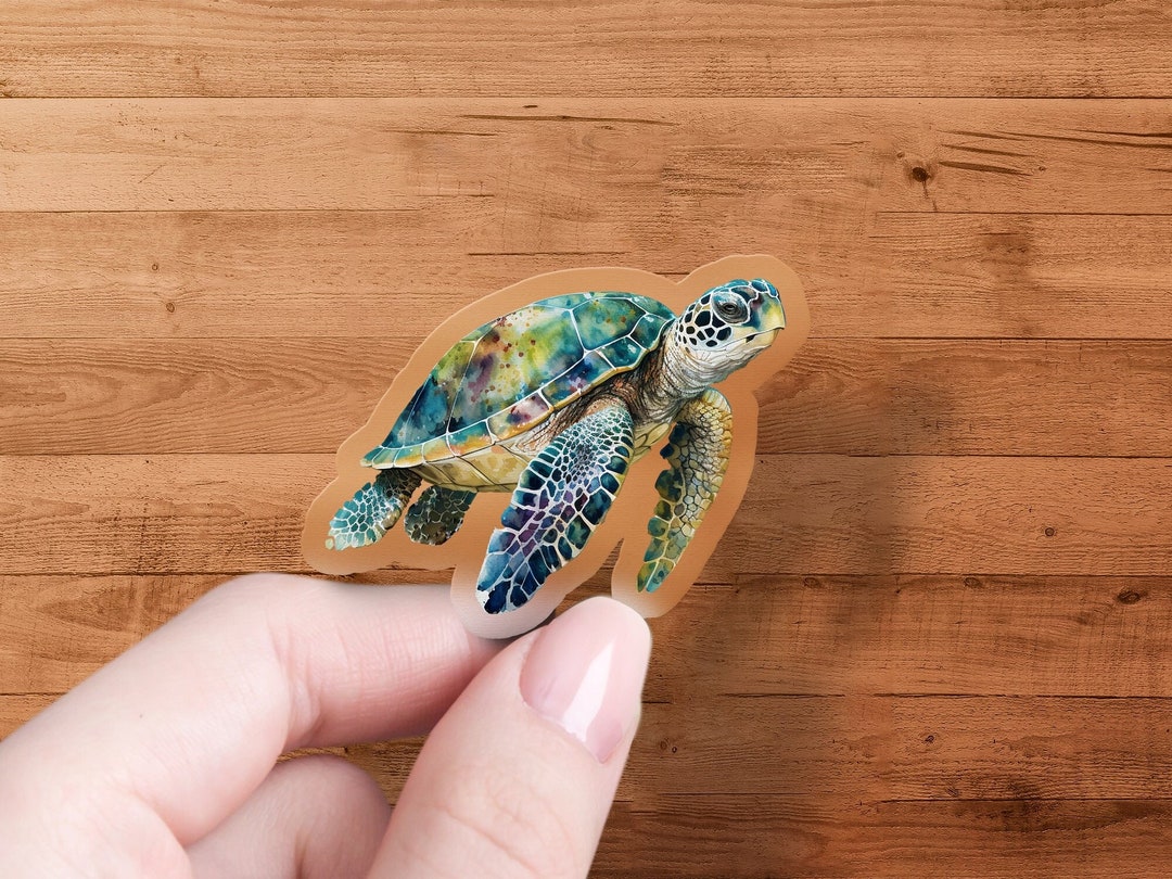 Sea Turtle Sticker, Turtle Decal, Sea Life Gifts, Ocean Vinyl Decal ...
