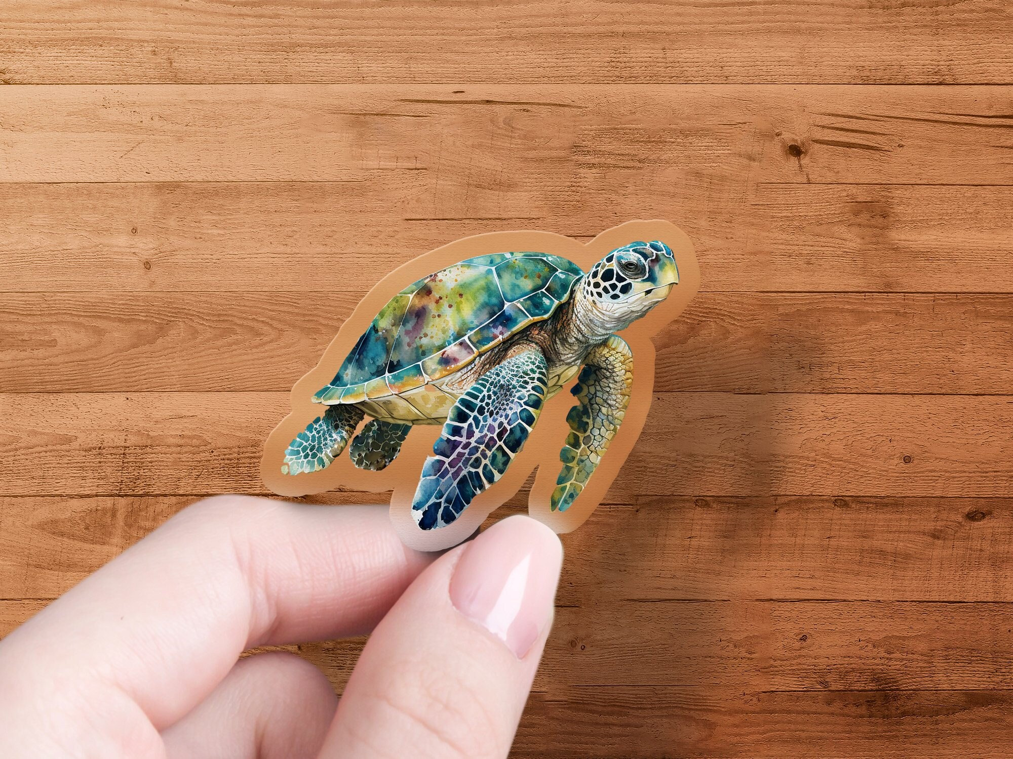 Sea Turtle Sticker, Turtle Decal, Sea Life Gifts, Ocean Vinyl Decal ...
