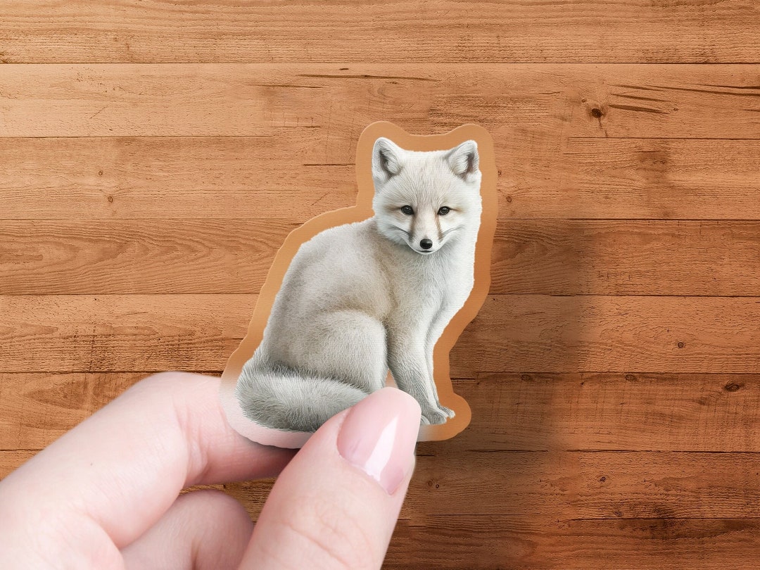 Arctic Fox Sticker, Vinyl Decal, Laptop Sticker, Decal for Car, Owl ...