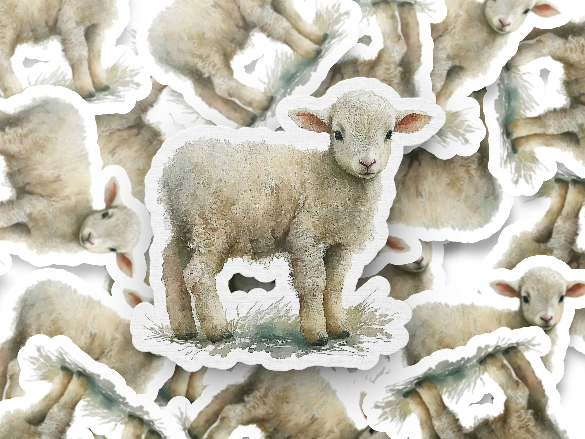 Lamb Sticker Vinyl Decal Die Cut Decal Baby Sheep Decal - Etsy