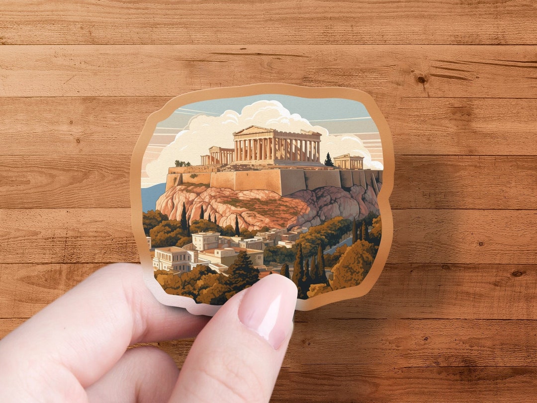 Acropolis of Athens Sticker, Travel Decal, Laptop, Car Window Decal ...