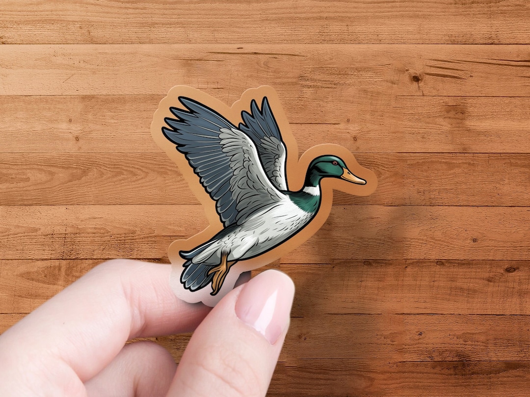 Mallard Duck Sticker, Bird Watcher Decal, Laptop, Car Window Decal ...