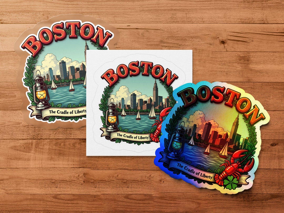 Boston Sticker, Cradle of Liberty Sticker, Boston Cityscape Decal ...
