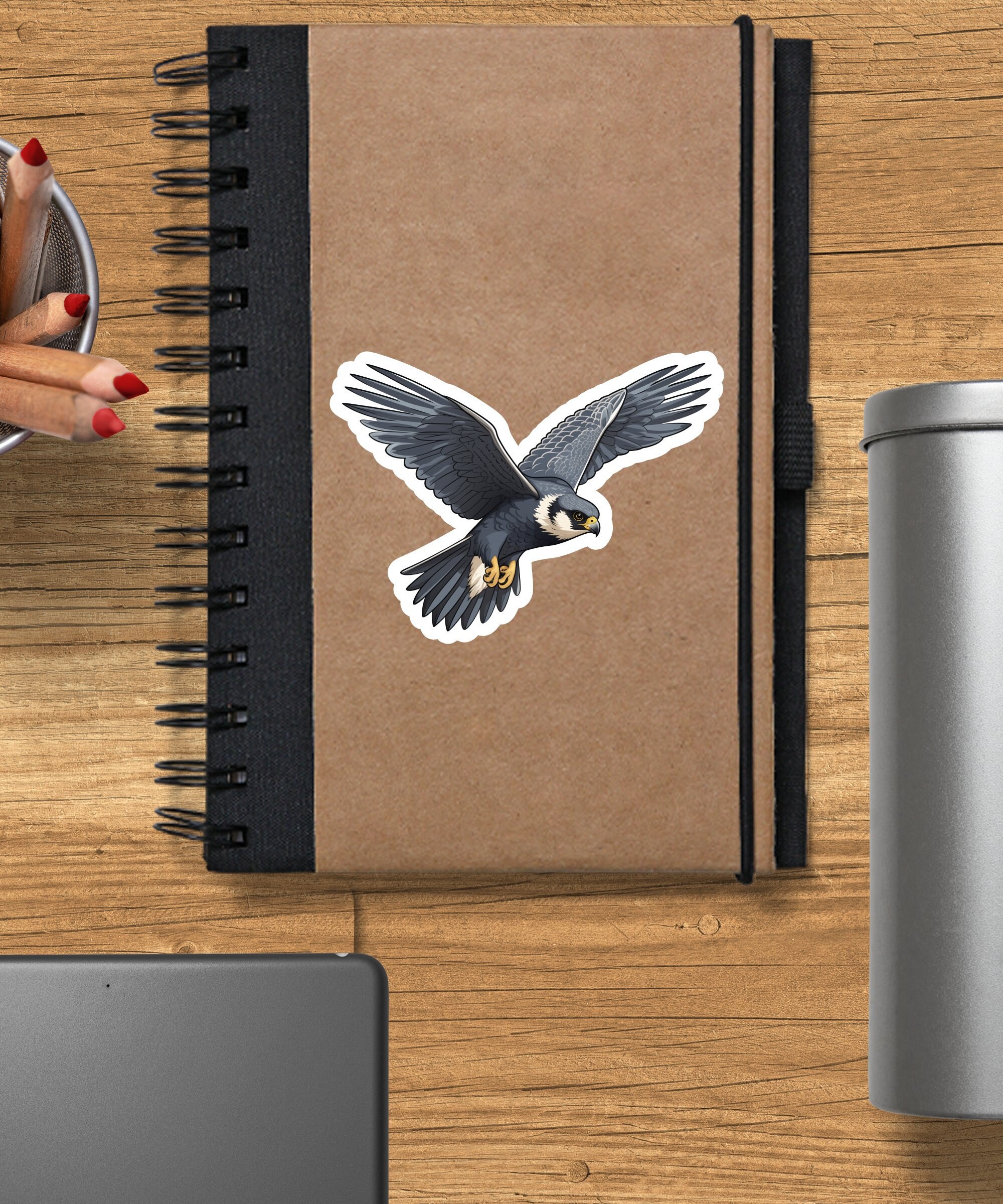 Peregrine Falcon Sticker, Bird Watcher Decal, Laptop, Car Window Decal ...