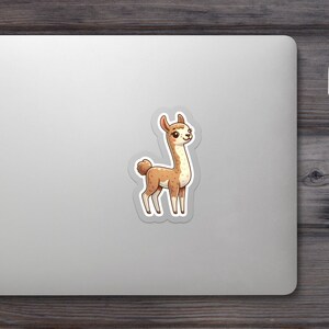 Cute Llama Sticker, Fun Animal Sticker, Vinyl Llama Decal, Adorable ...