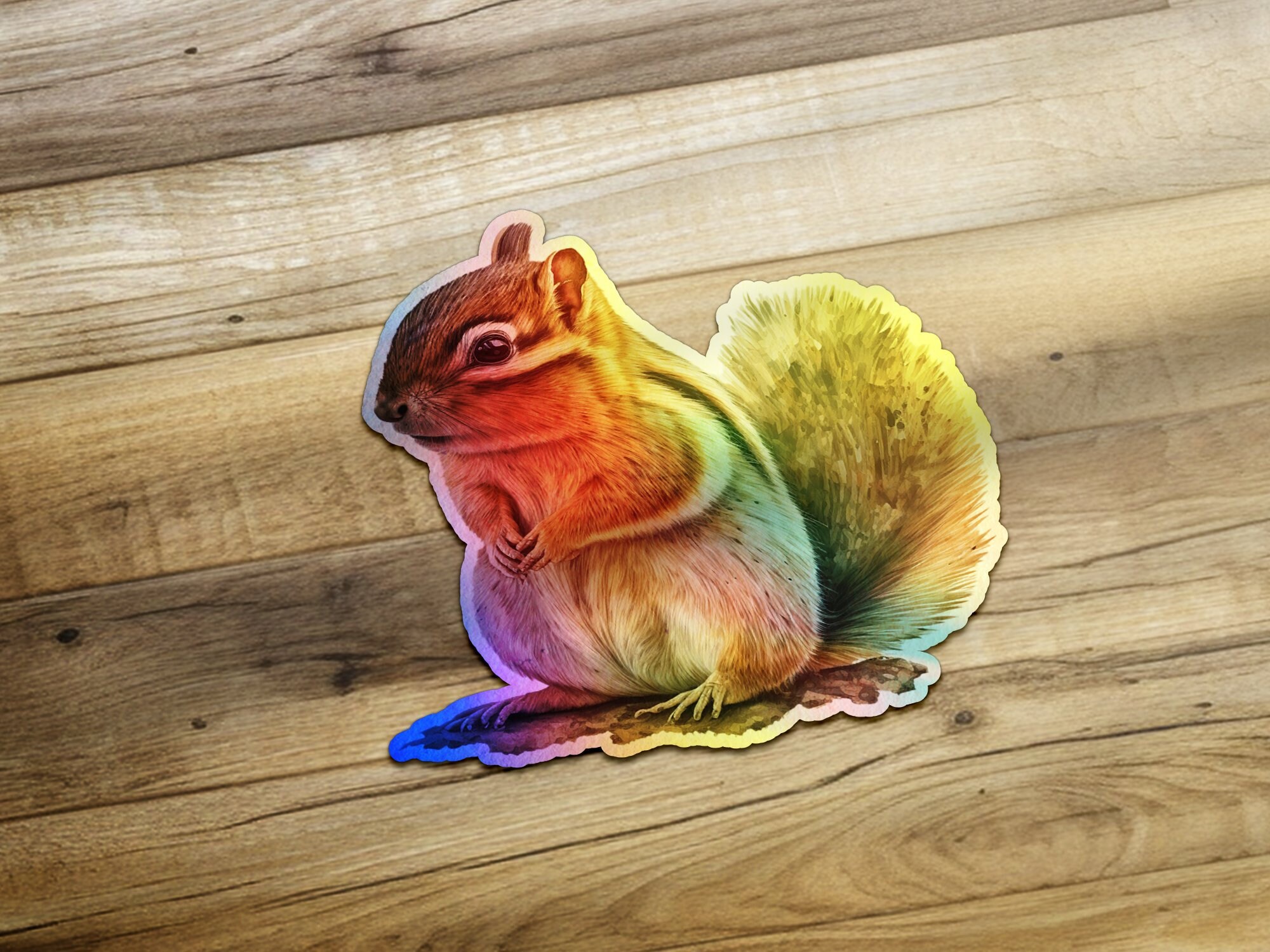 Chipmunk Sticker, Cute Animal Decal, Laptop, Car, Water Bottle, Premium ...