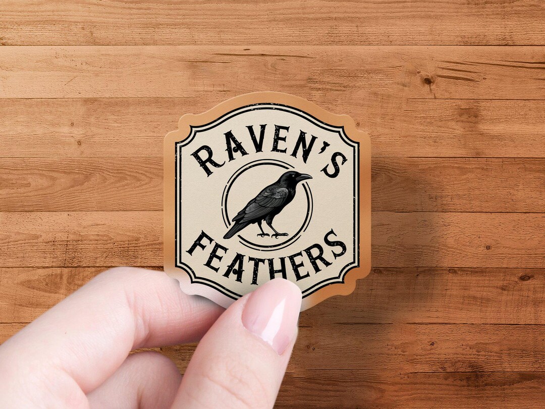Unique Raven Sticker, Gothic Raven Decal, Spooky Halloween Raven ...