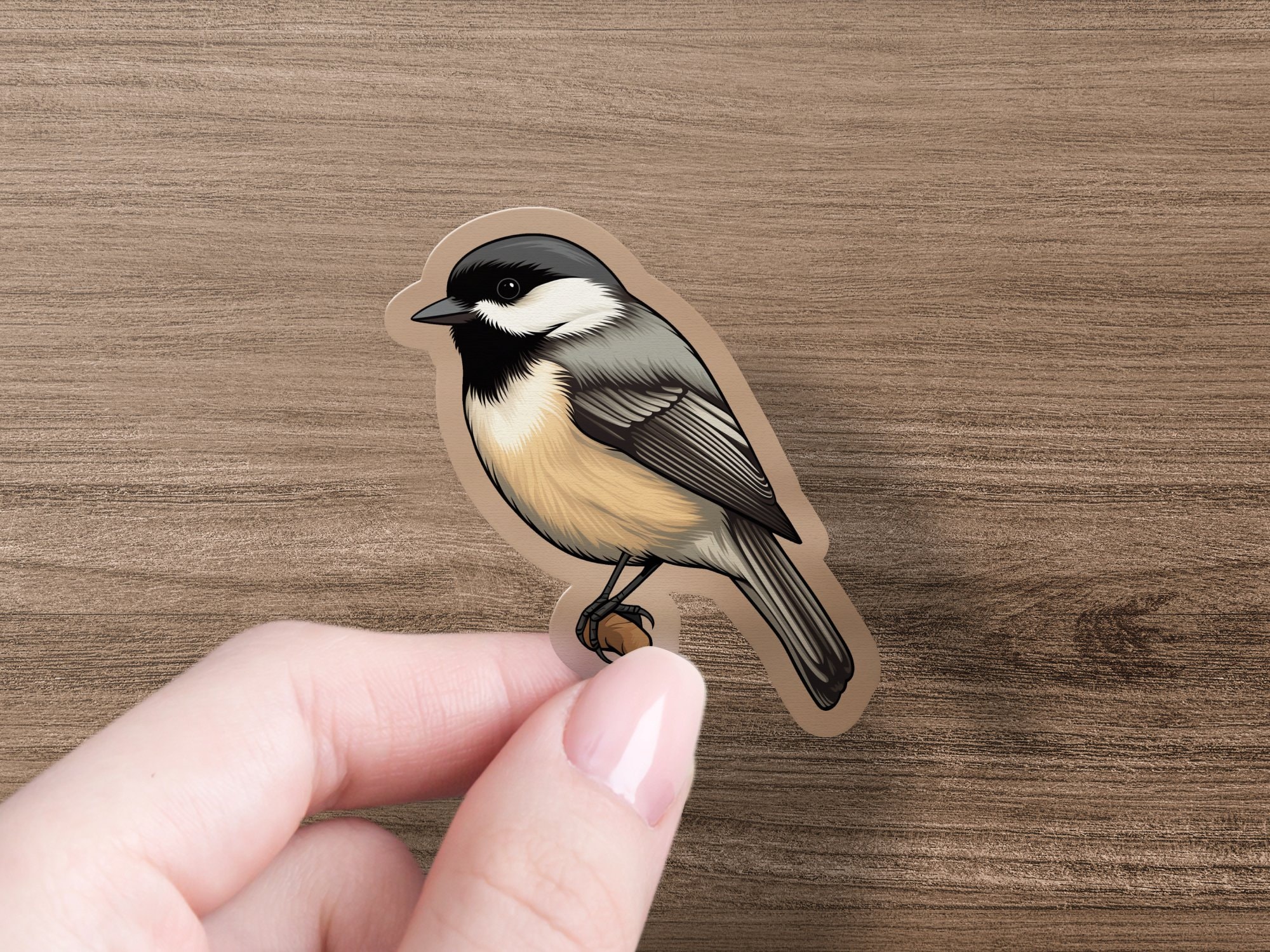 Black-capped Chickadee Sticker, Bird Watcher Decal, Laptop, Window ...