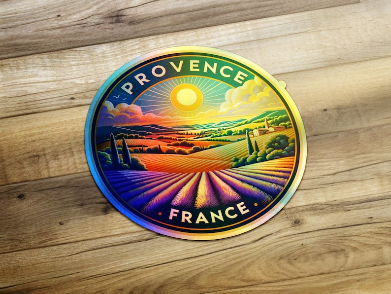 Provence France Landscape Sticker, Vibrant Lavender Fields, Travel ...