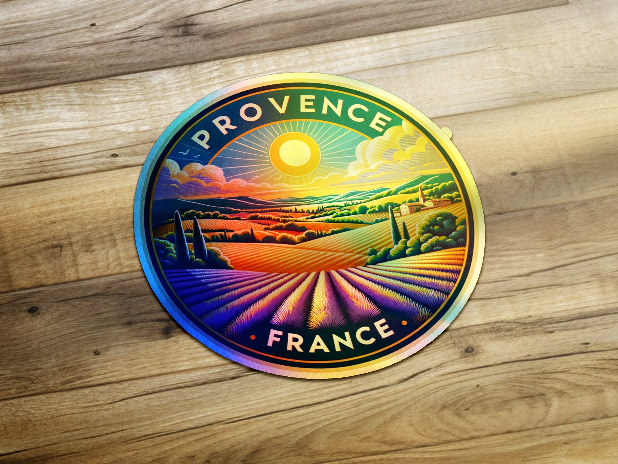 Provence France Landscape Sticker, Vibrant Lavender Fields, Travel ...