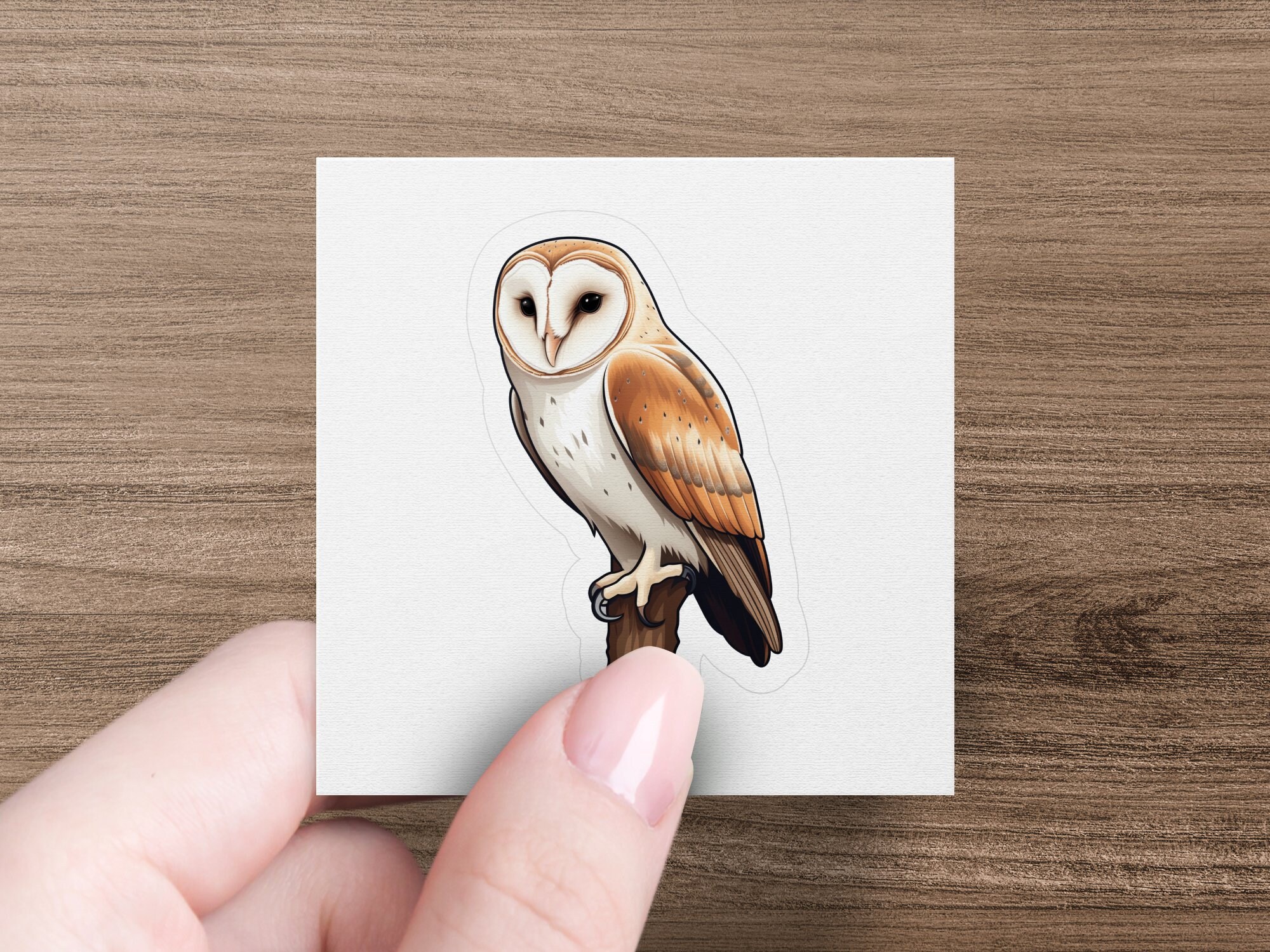 Barn Owl Sticker, Bird Watcher Decal, Laptop, Car Window Decal, Water ...
