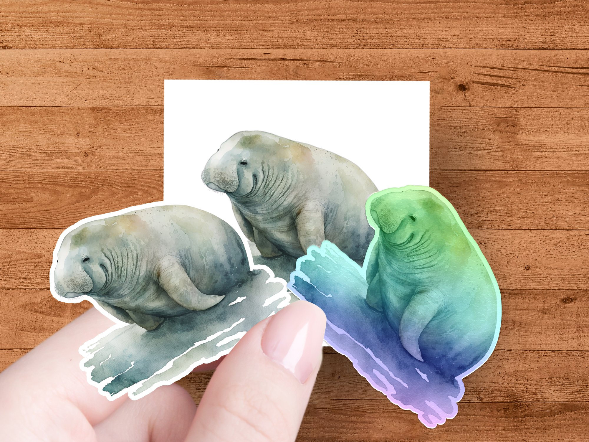 Manatee Sticker, Ocean Decal, Vinyl Decal, Sticker for Tumbler, Sticker ...