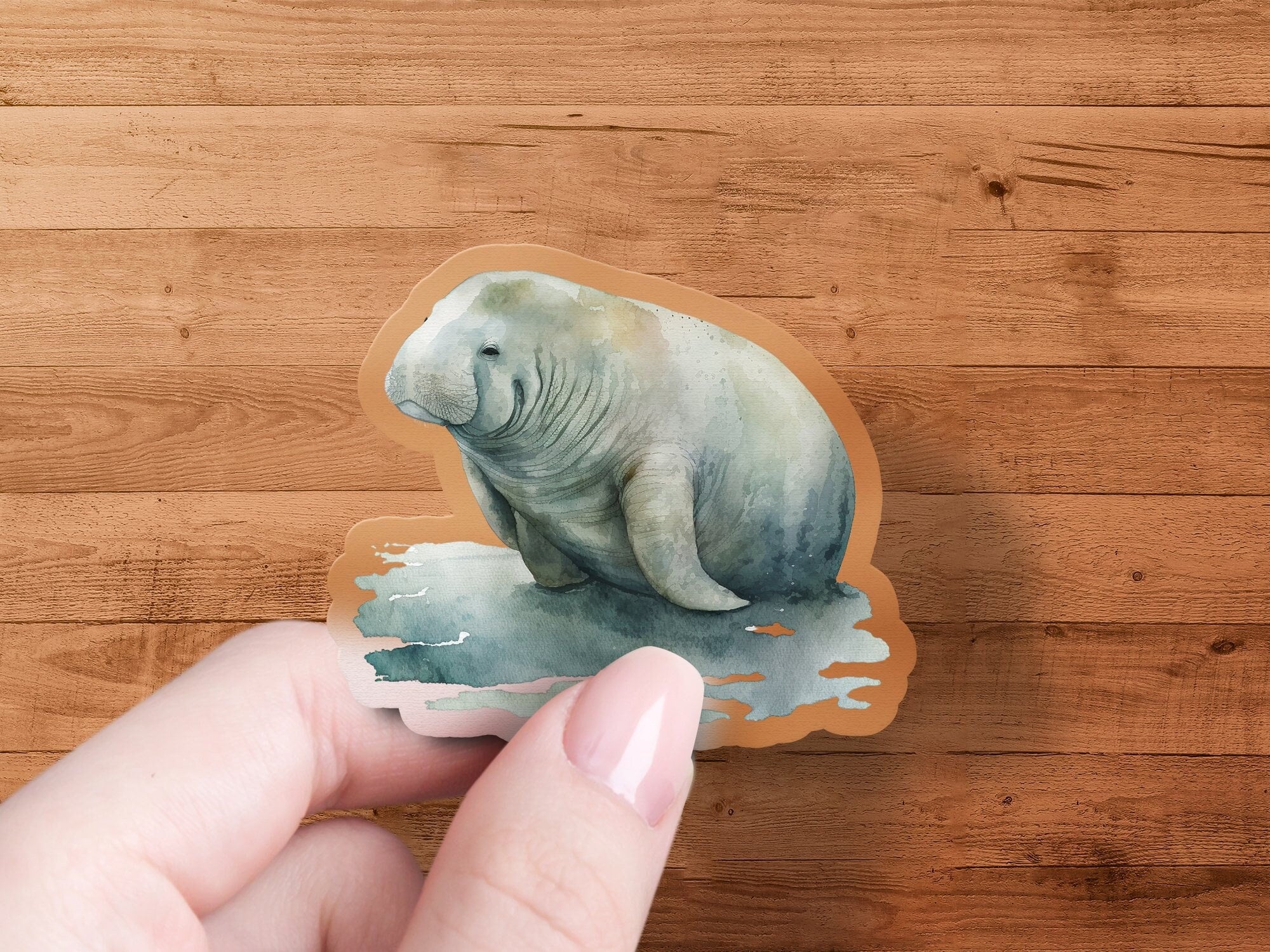 Manatee Sticker, Ocean Decal, Vinyl Decal, Sticker for Tumbler, Sticker ...