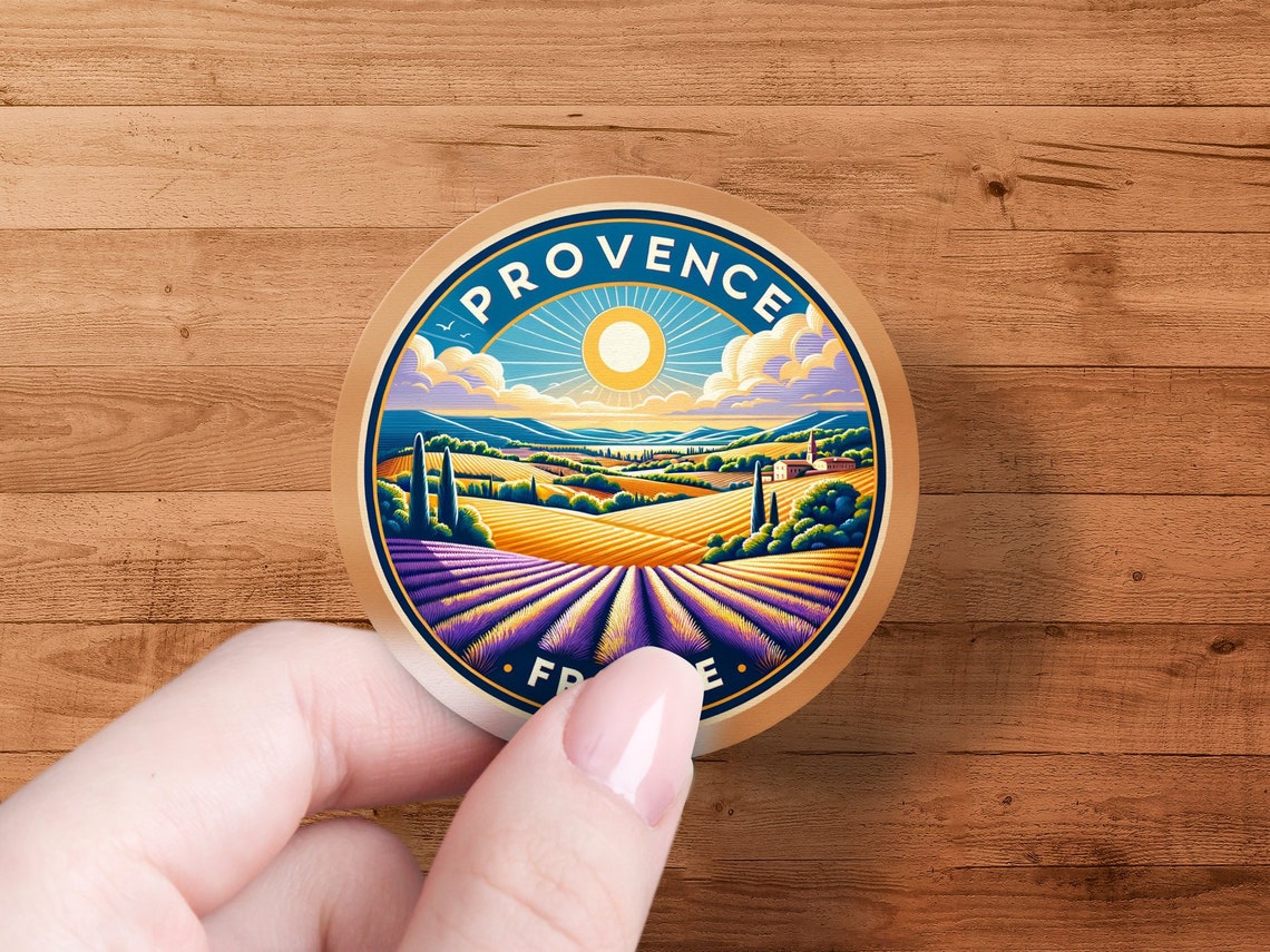 Provence France Landscape Sticker, Vibrant Lavender Fields, Travel ...