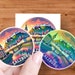 Vibrant Salzburg Austria Illustration Sticker, Travel Decal, Laptop ...