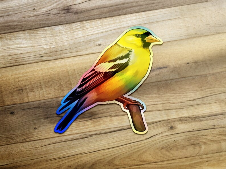 American Goldfinch Sticker, Bird Watcher Decal, Laptop, Car Window ...