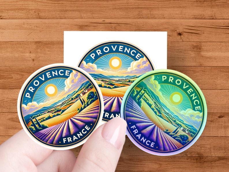 Provence France Landscape Sticker, Vibrant Lavender Fields, Travel ...